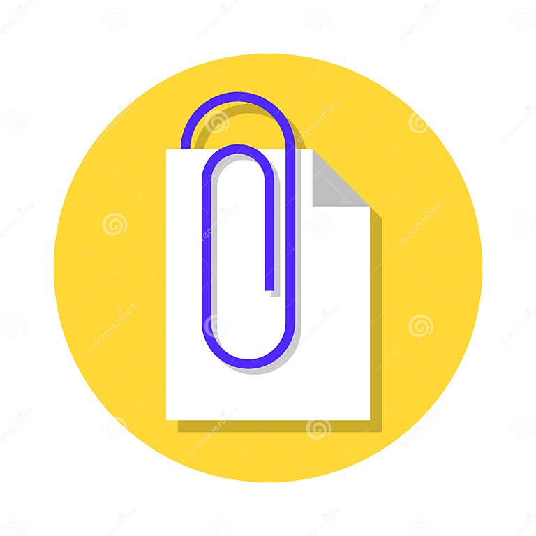 Ícone De Documento Do Anexo Ilustração do Vetor - Ilustração de grampo ...