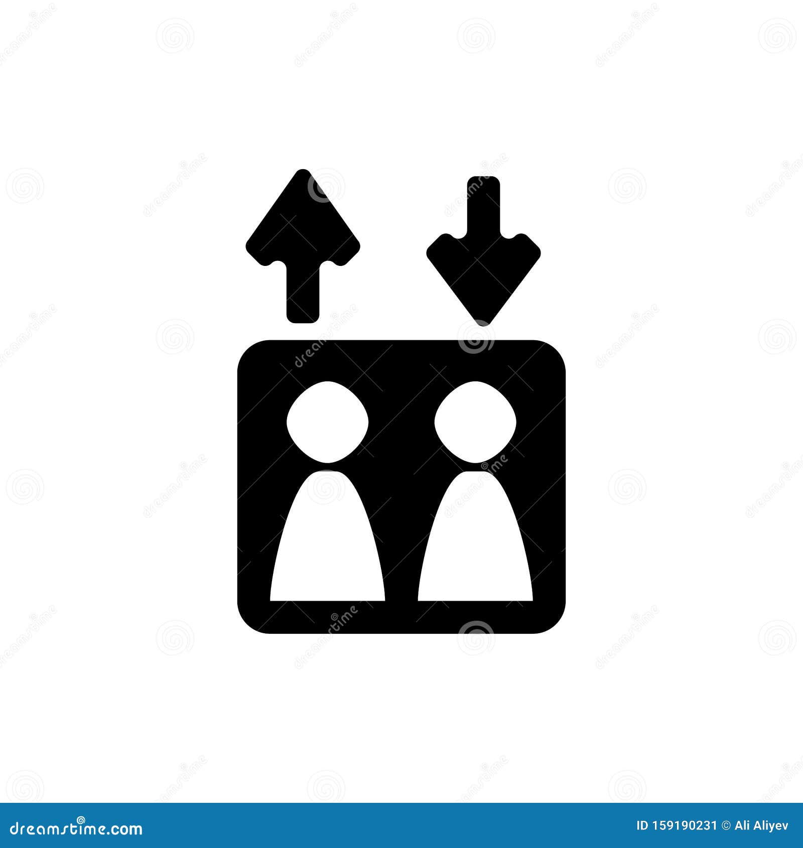 Ícone De Elevação Símbolo De Transporte De Pessoas Ilustração do Vetor ...