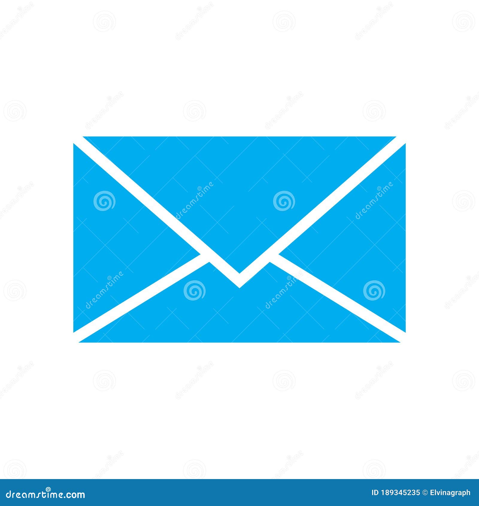 ícone De Email Vetor Isolado De Cor Azul Ilustração Stock - Ilustração ...