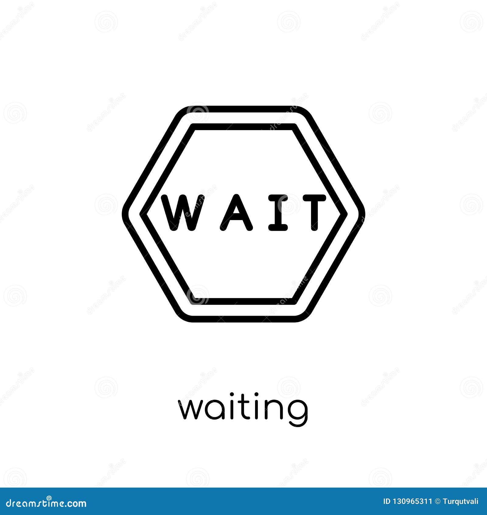 Ícone De Espera Do Sinal Sinal De Espera Do Vetor Linear Liso Moderno ...