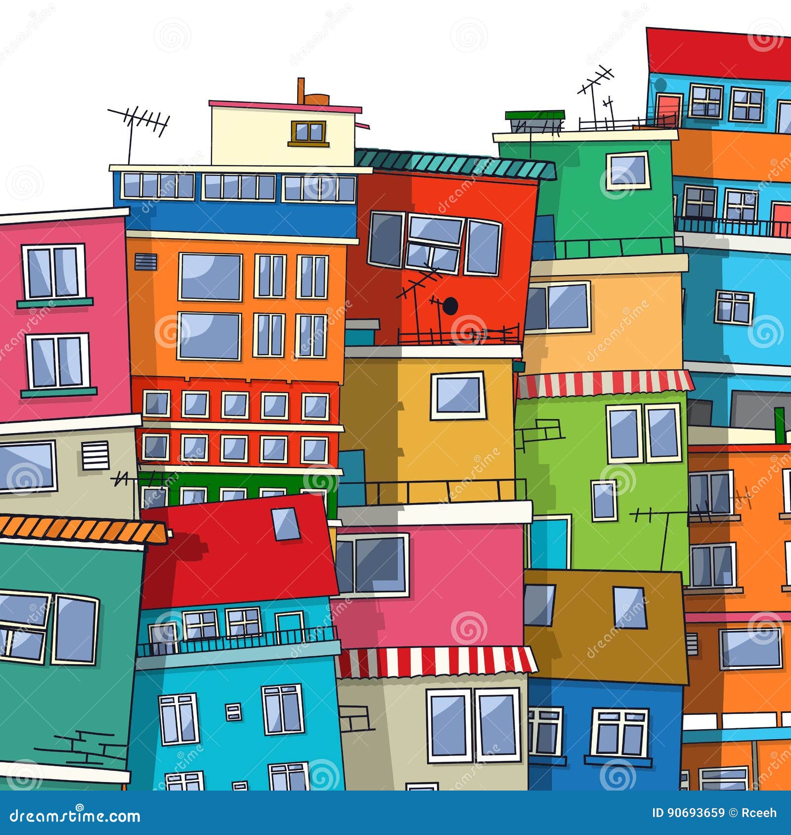 Ícone de Favela ilustração do vetor. Ilustração de turismo - 90693659