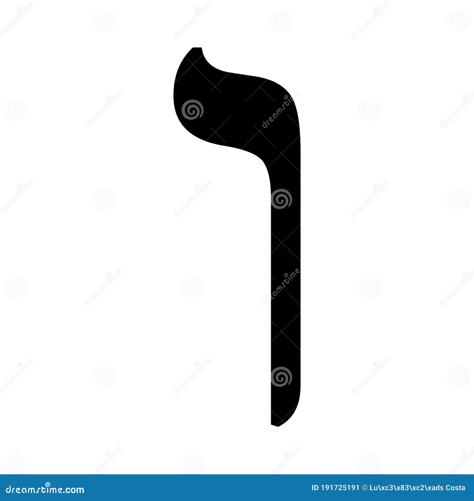 ícone de letra vav hebrew ilustração stock. Ilustração de hebraico ...