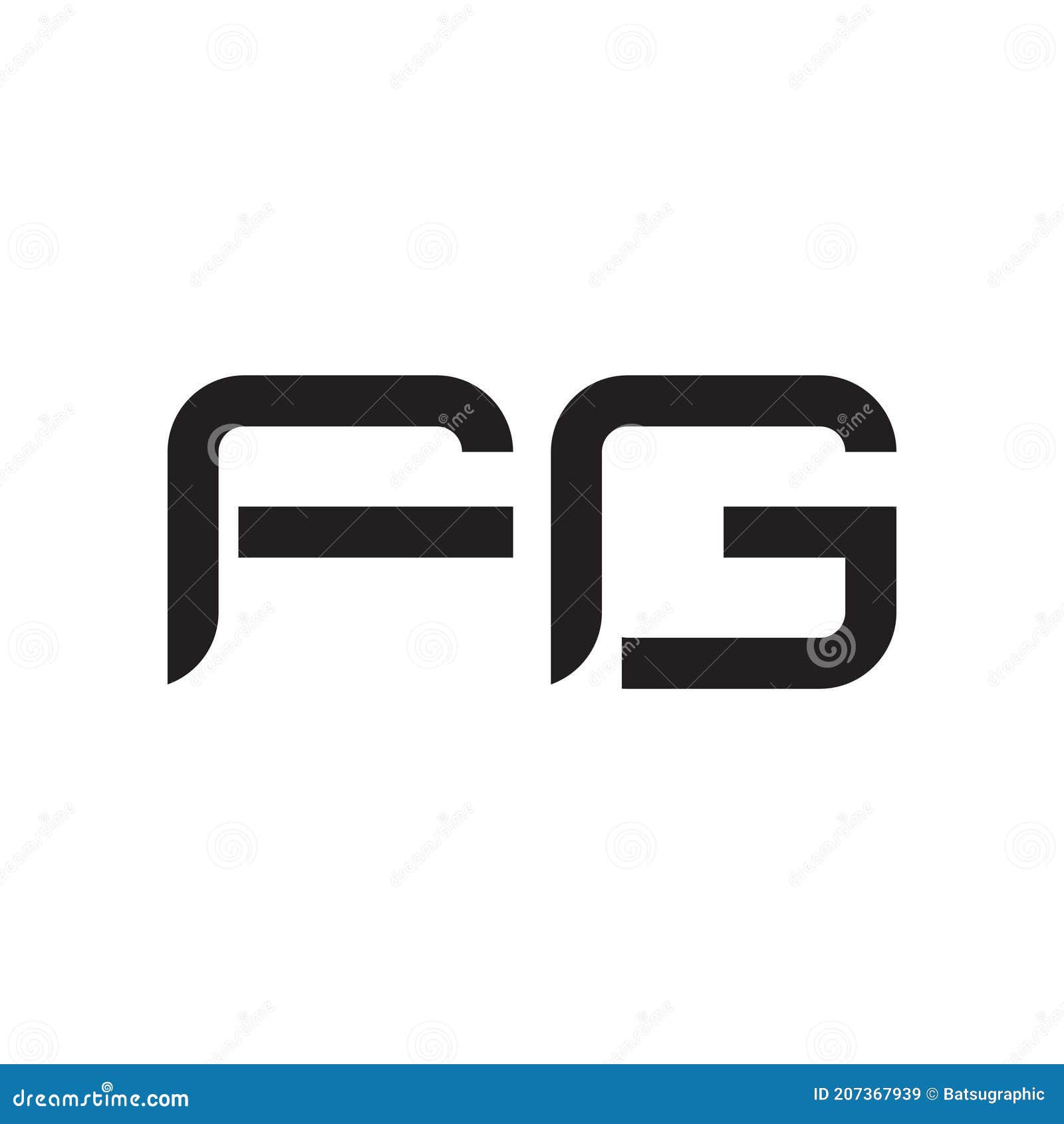 ícone De Logotipo Do Vetor De Letra Inicial Fg Ilustração do Vetor ...