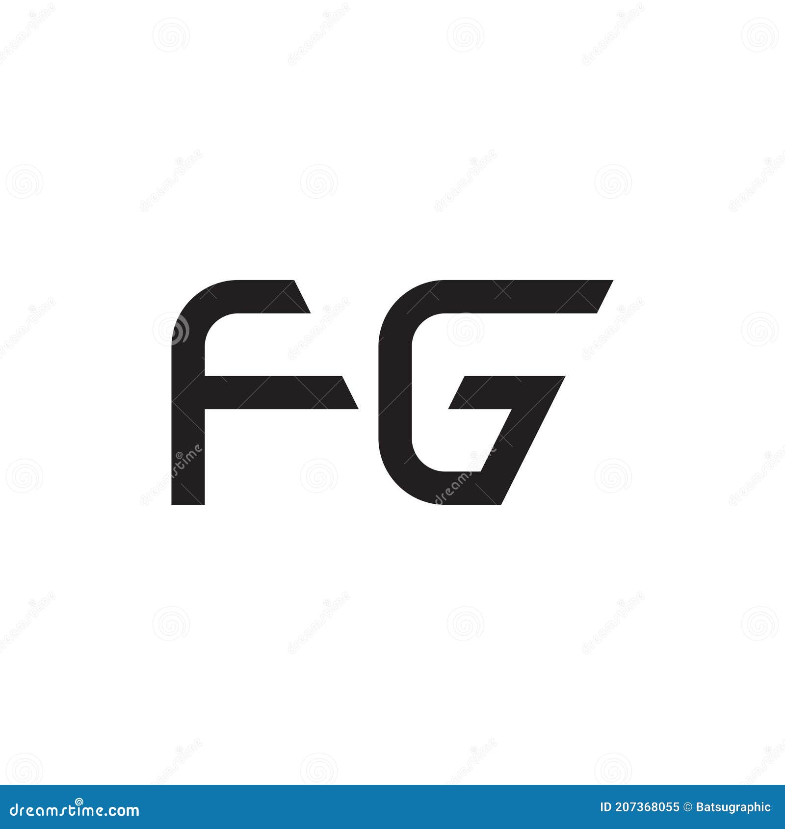 ícone De Logotipo Do Vetor De Letra Inicial Fg Ilustração do Vetor ...