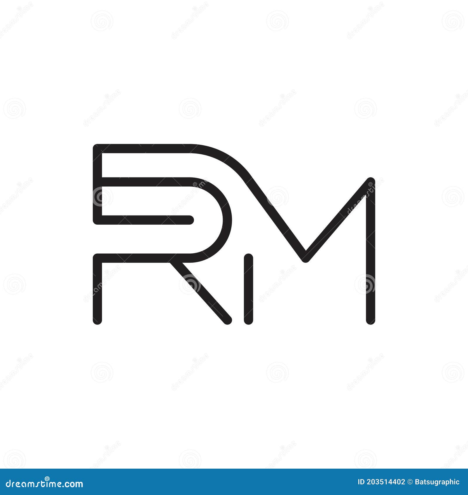 ícone De Logotipo Do Vetor De Letra Inicial Do Rm Ilustração do Vetor ...