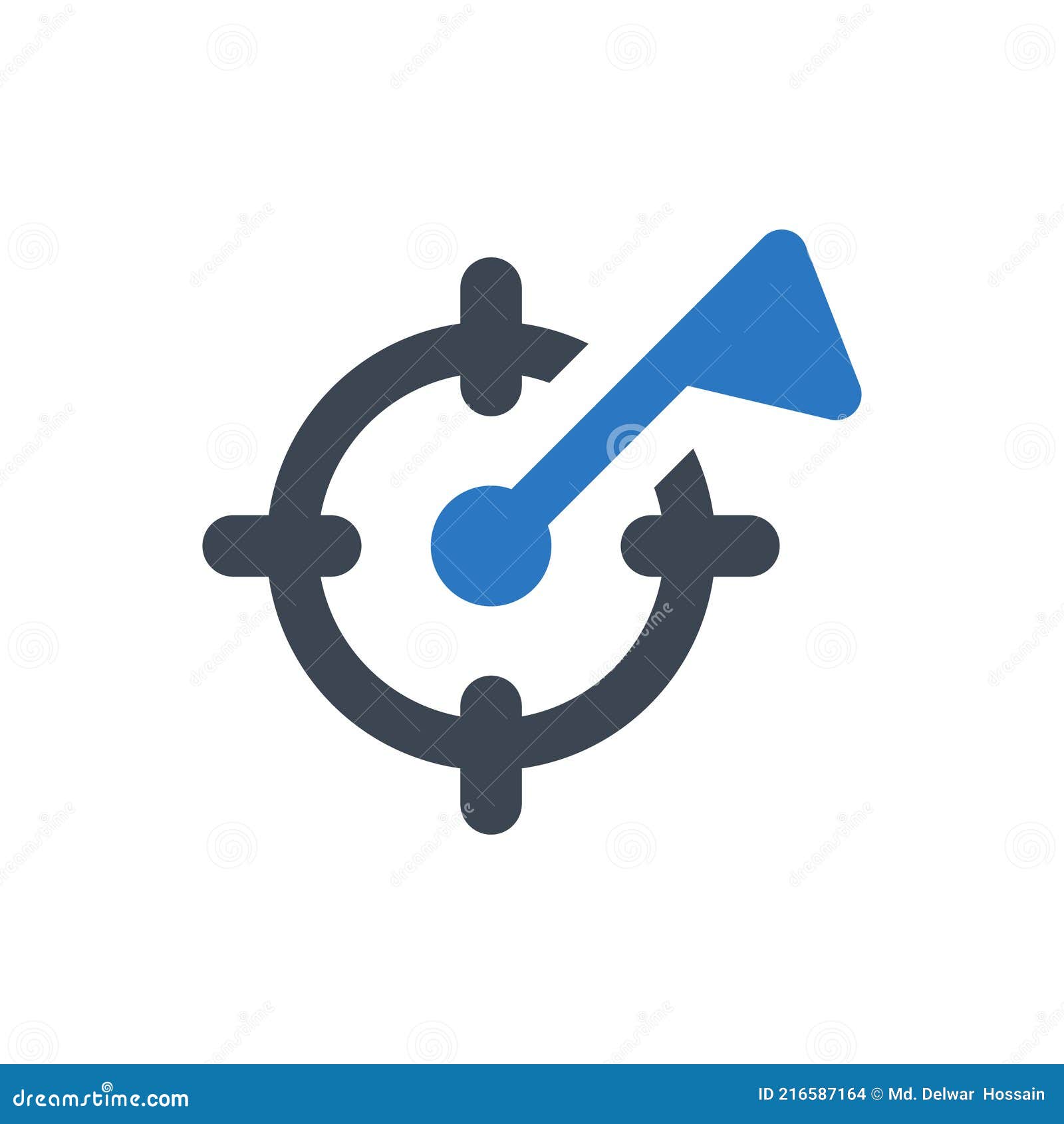 ícone de meta ilustração do vetor. Ilustração de vetor - 216587164