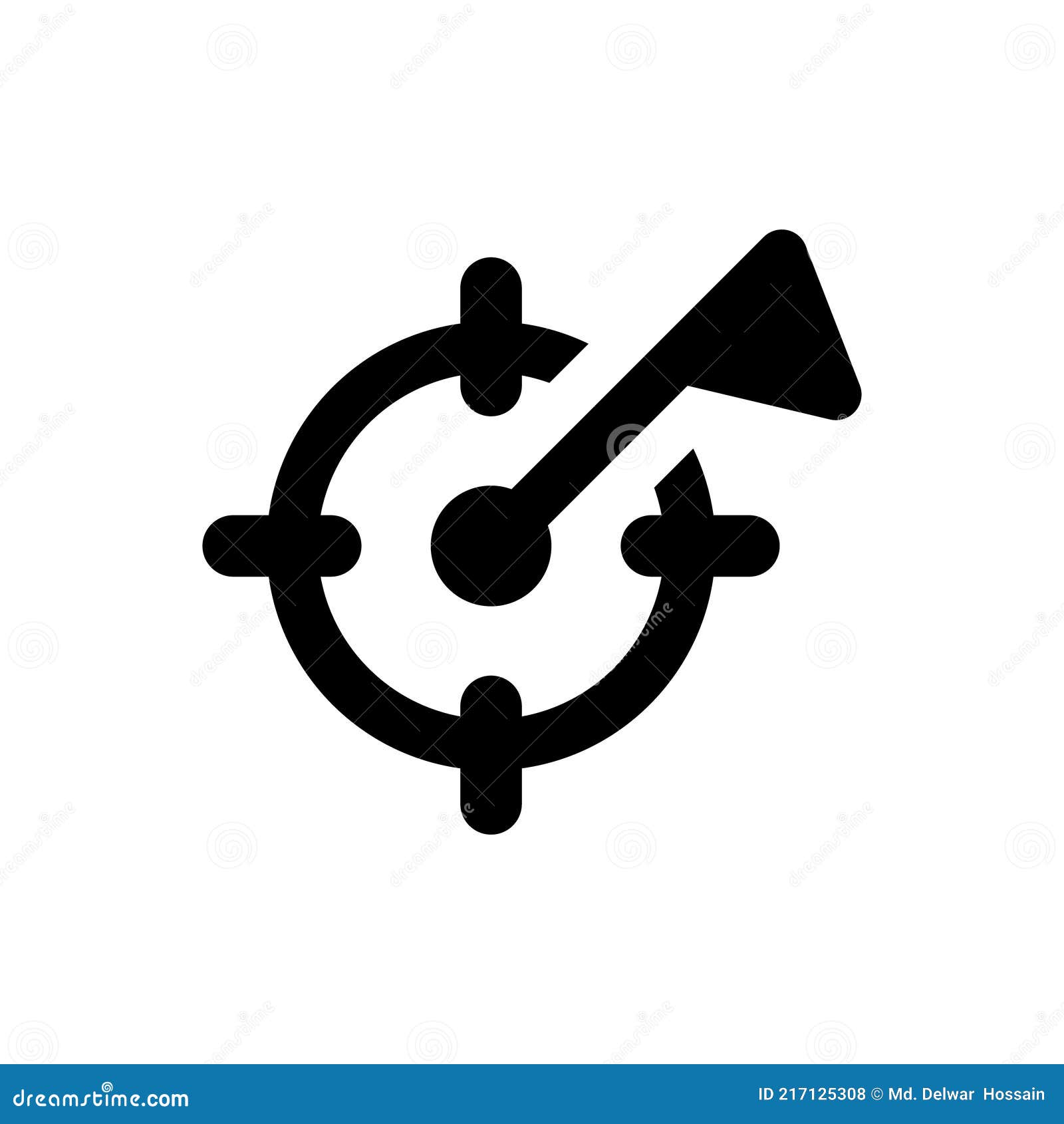 ícone de meta ilustração do vetor. Ilustração de dardos - 217125308