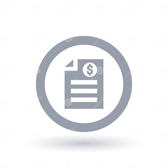 Ícone De Papel Da Conta - Símbolo Do Original Do Dinheiro Ilustração ...