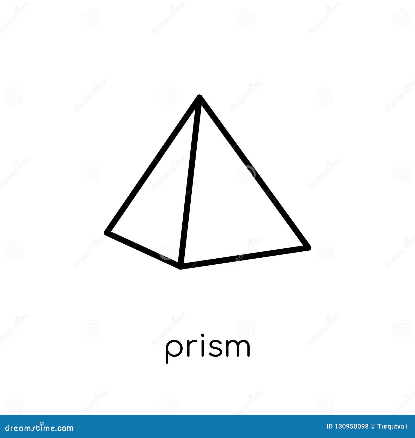 Ícone De Prisma Da Coleção Da Geometria Ilustração do Vetor ...