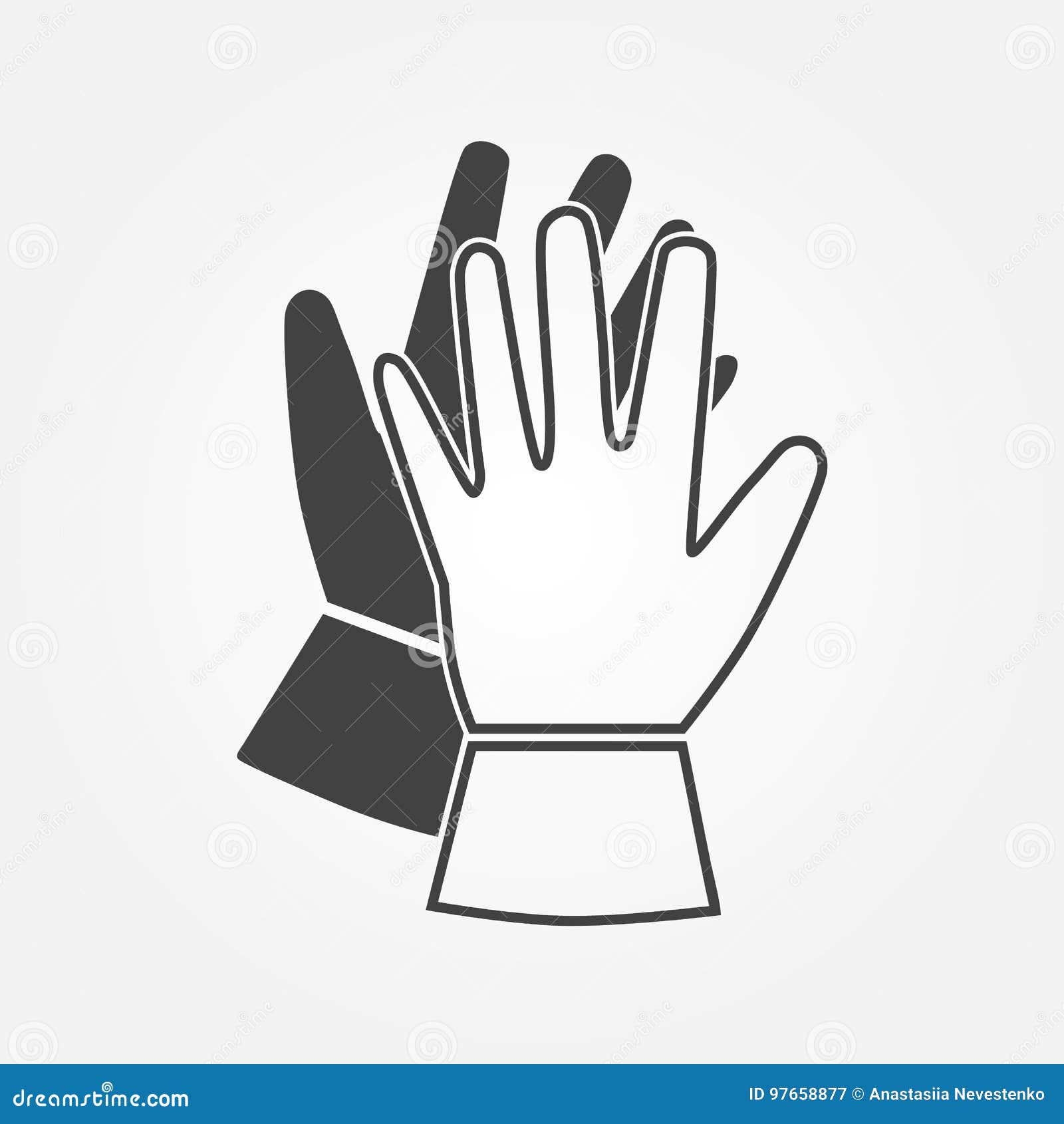 Ícone De Trabalho Das Luvas Ilustração do Vetor - Ilustração de vetor ...