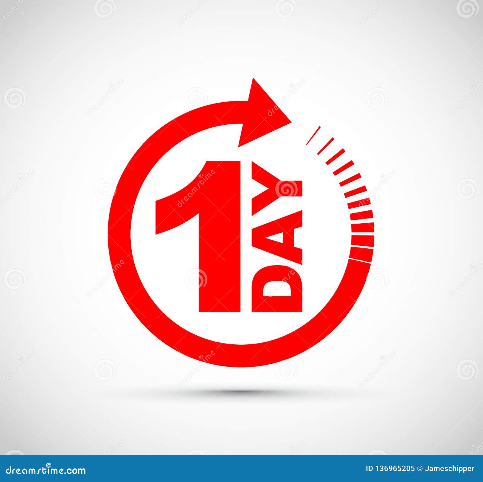 Ícone de um dia ilustração do vetor. Ilustração de intervalo - 136965205