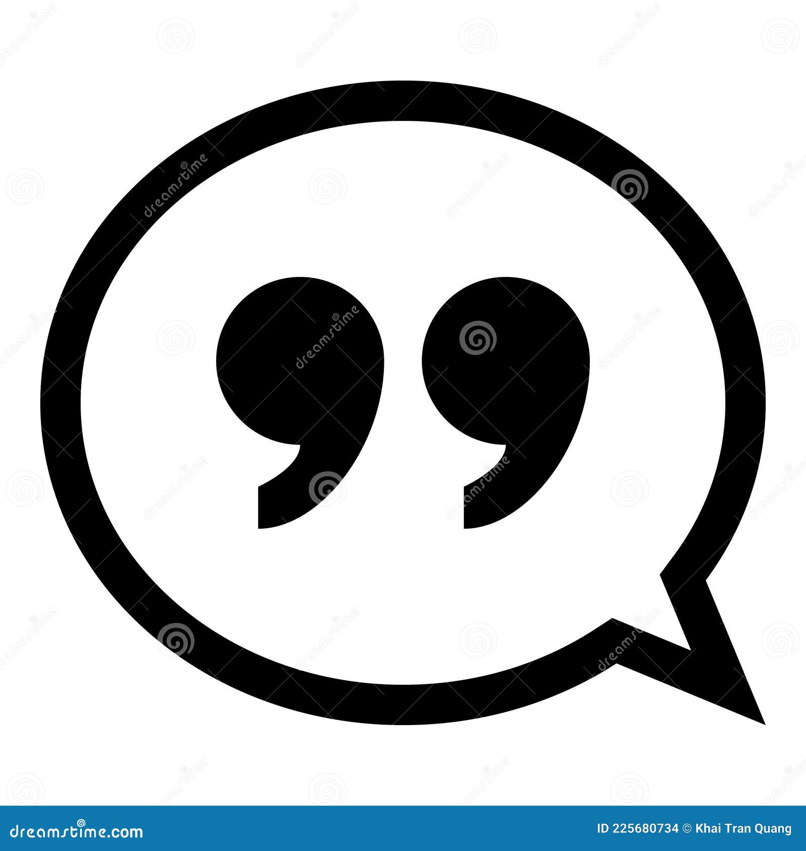 ícone de vetor de aspas. ilustração do vetor. Ilustração de discurso ...