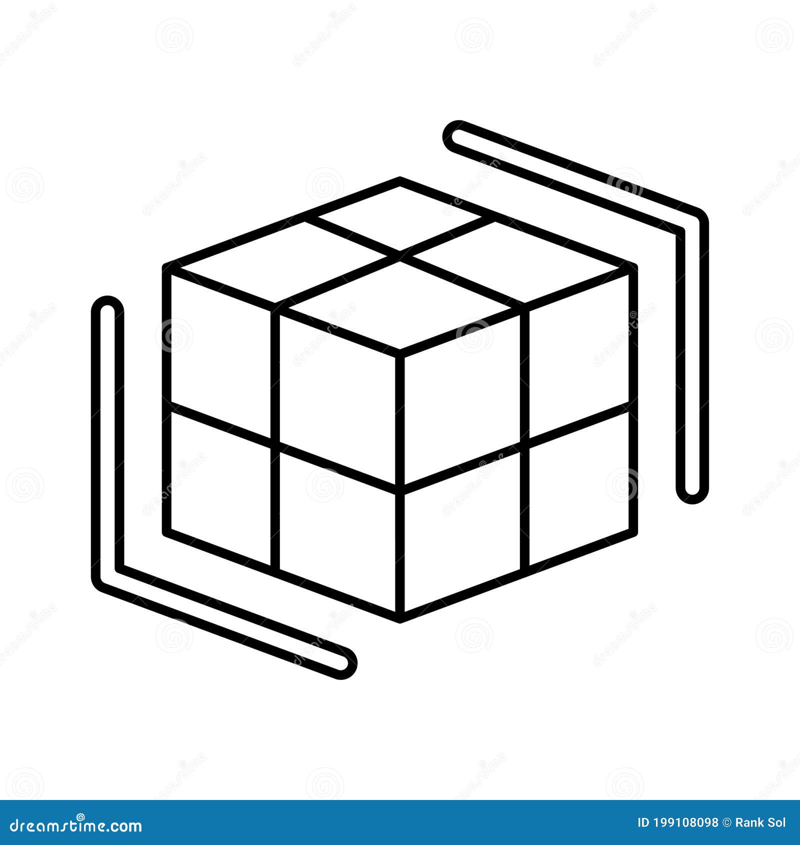 ícone De Vetor De Linha De Cubo Que Pode Facilmente Modificar Ou Editar ...