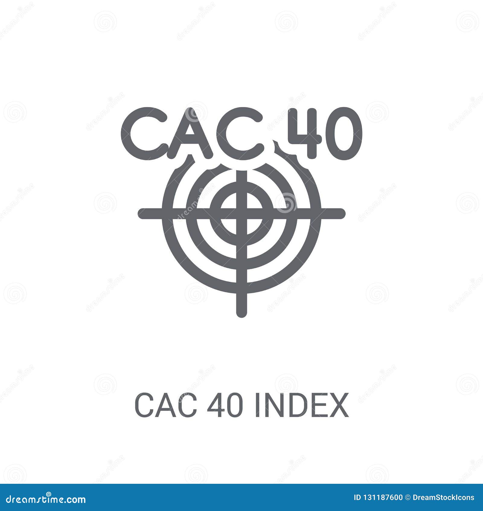 Ícone do índice de CAC 40 ilustração do vetor. Ilustração de dados ...