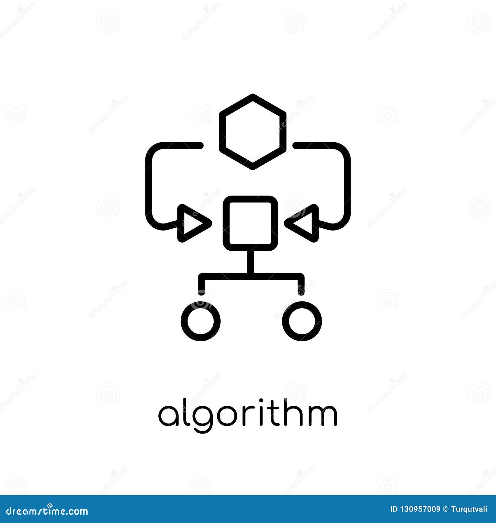 ícone Do Algoritmo Ícone Linear Liso Moderno Na Moda Do Algoritmo Do ...