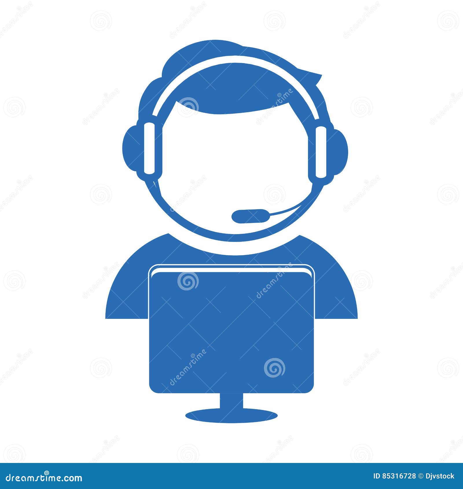 ícone Do Assistente Do Suporte Laboral Ilustração Stock - Ilustração de ...