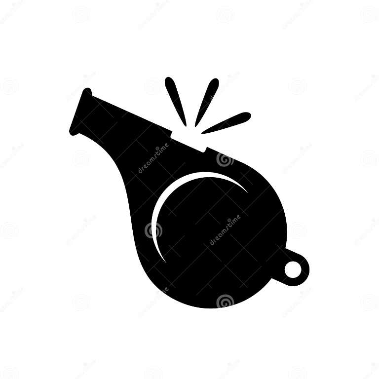 Ícone do assobio ilustração do vetor. Ilustração de silhueta - 89121583