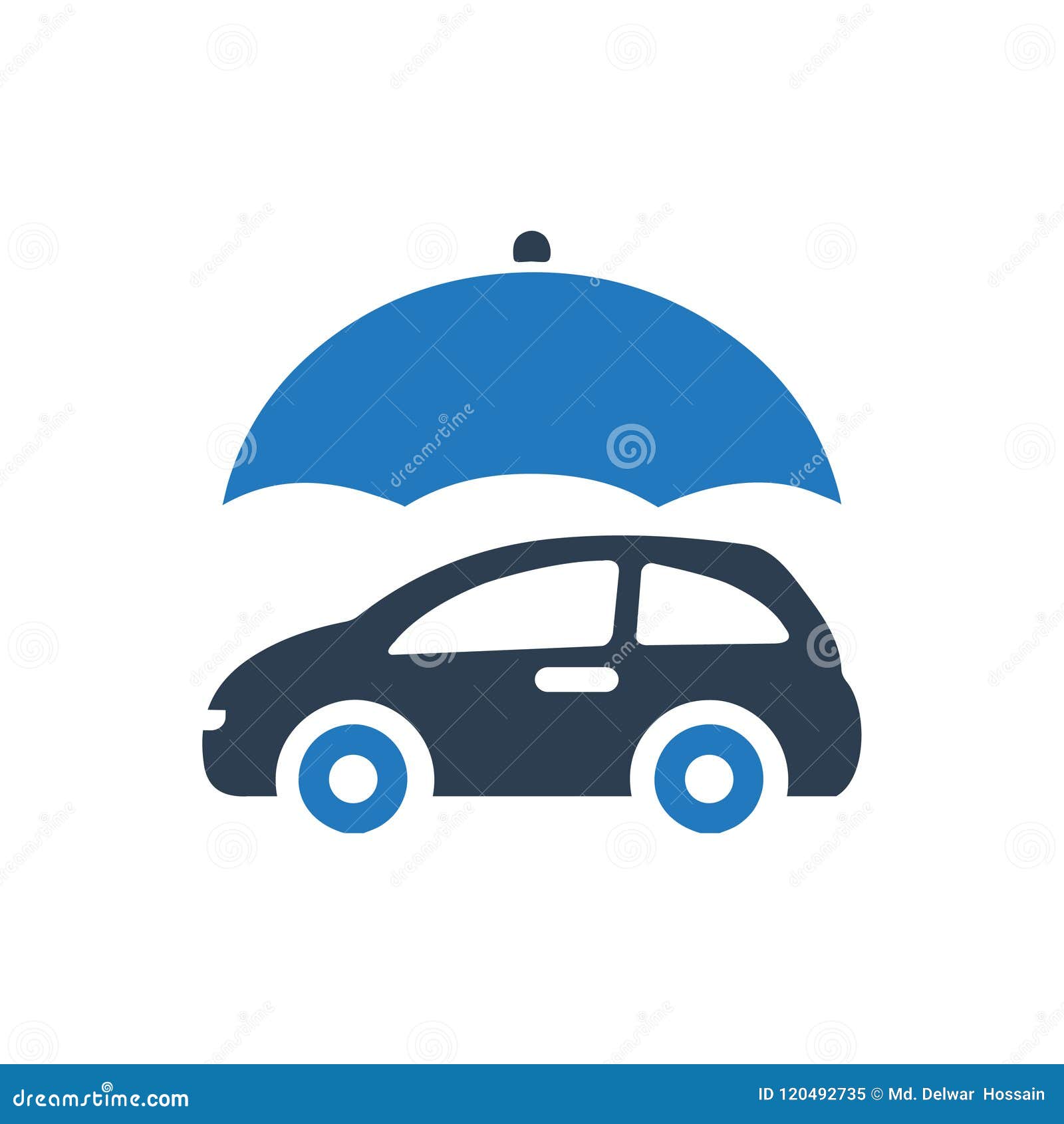 Ícone do auto seguro ilustração do vetor. Ilustração de seguro - 120492735