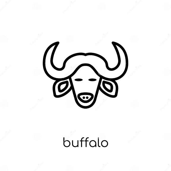 Ícone do búfalo ilustração do vetor. Ilustração de textura - 130935966