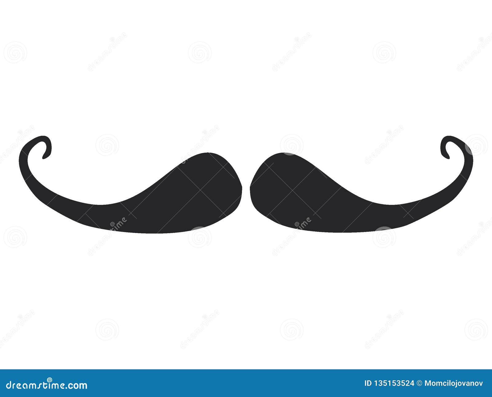 Ícone do bigode ilustração do vetor. Ilustração de saco - 135153524