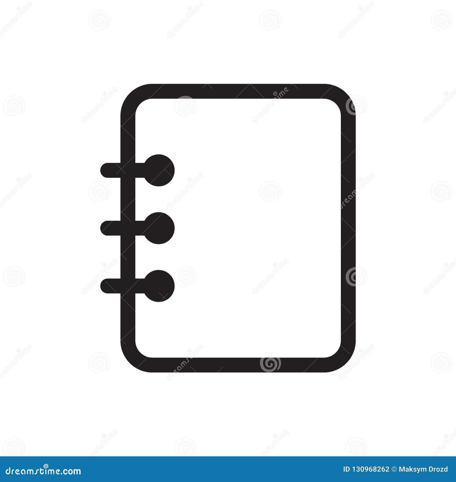 Ícone Do Caderno Símbolo Do Vetor Do ícone Do Bloco De Notas Ilustração ...