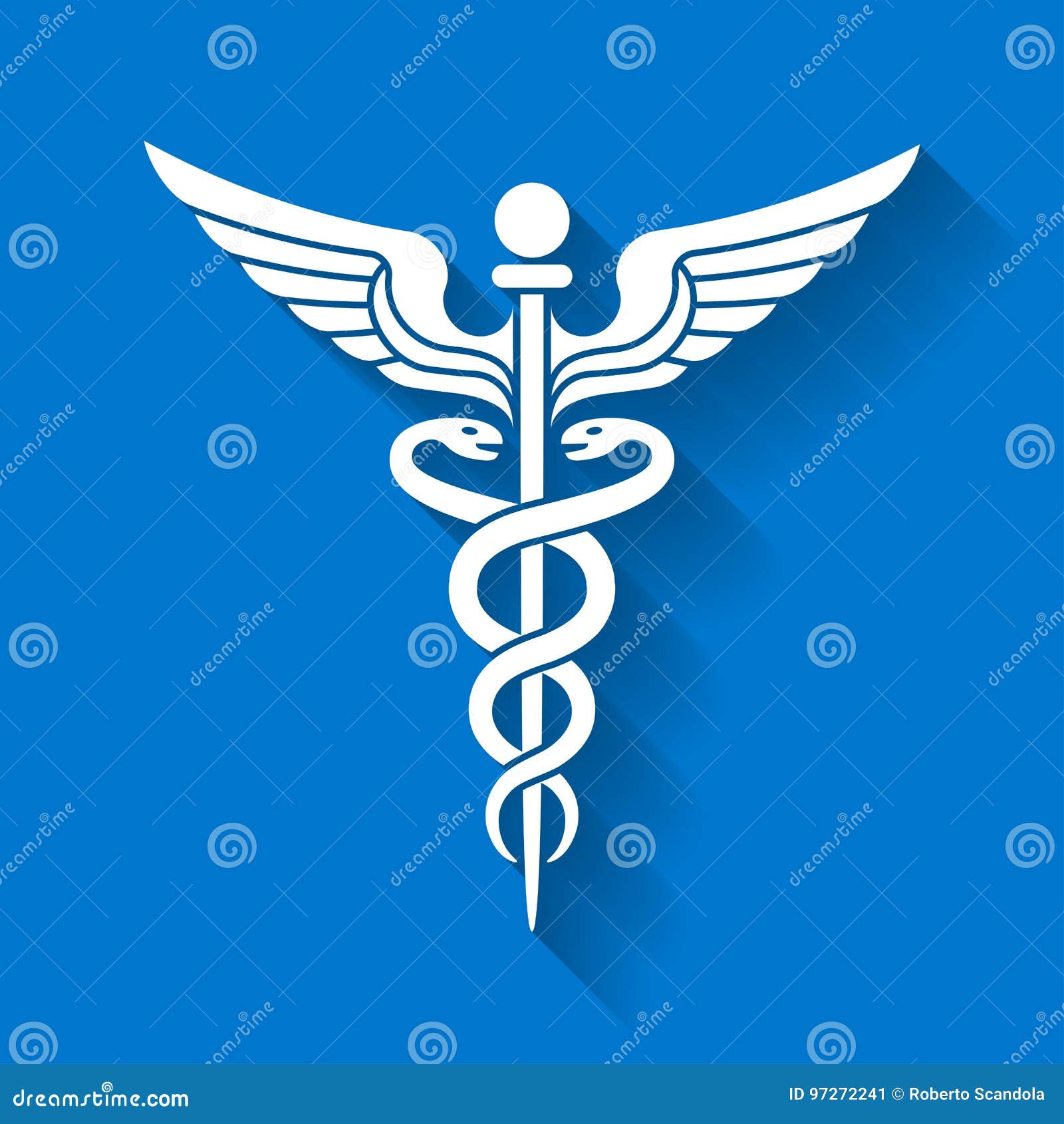 Ícone do Caduceus do vetor ilustração do vetor. Ilustração de vetor ...