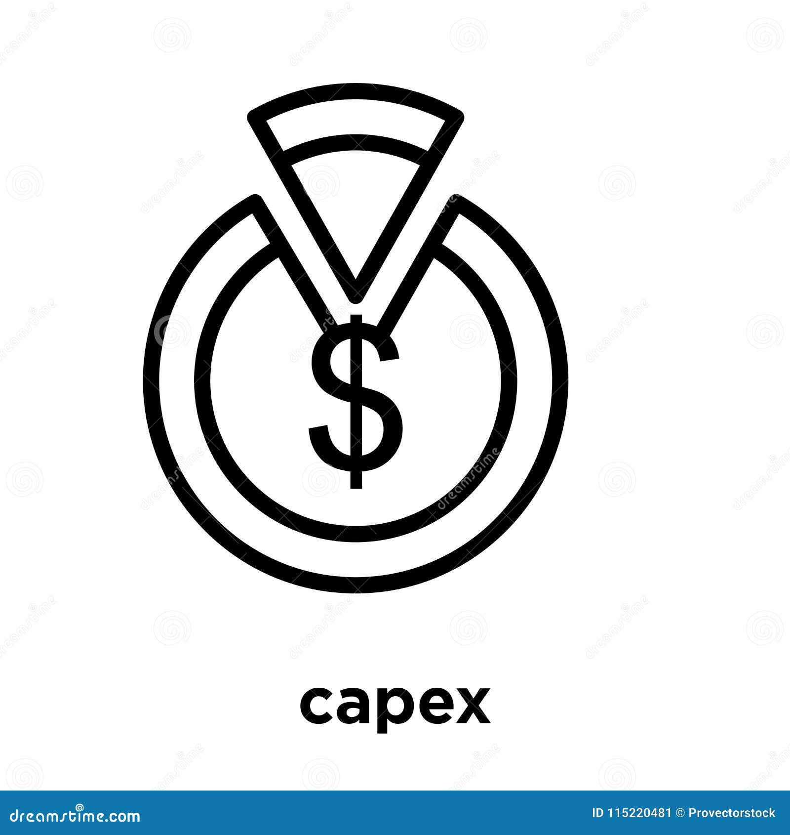 ícone Do Capex Isolado No Fundo Branco Ilustração Stock - Ilustração de ...