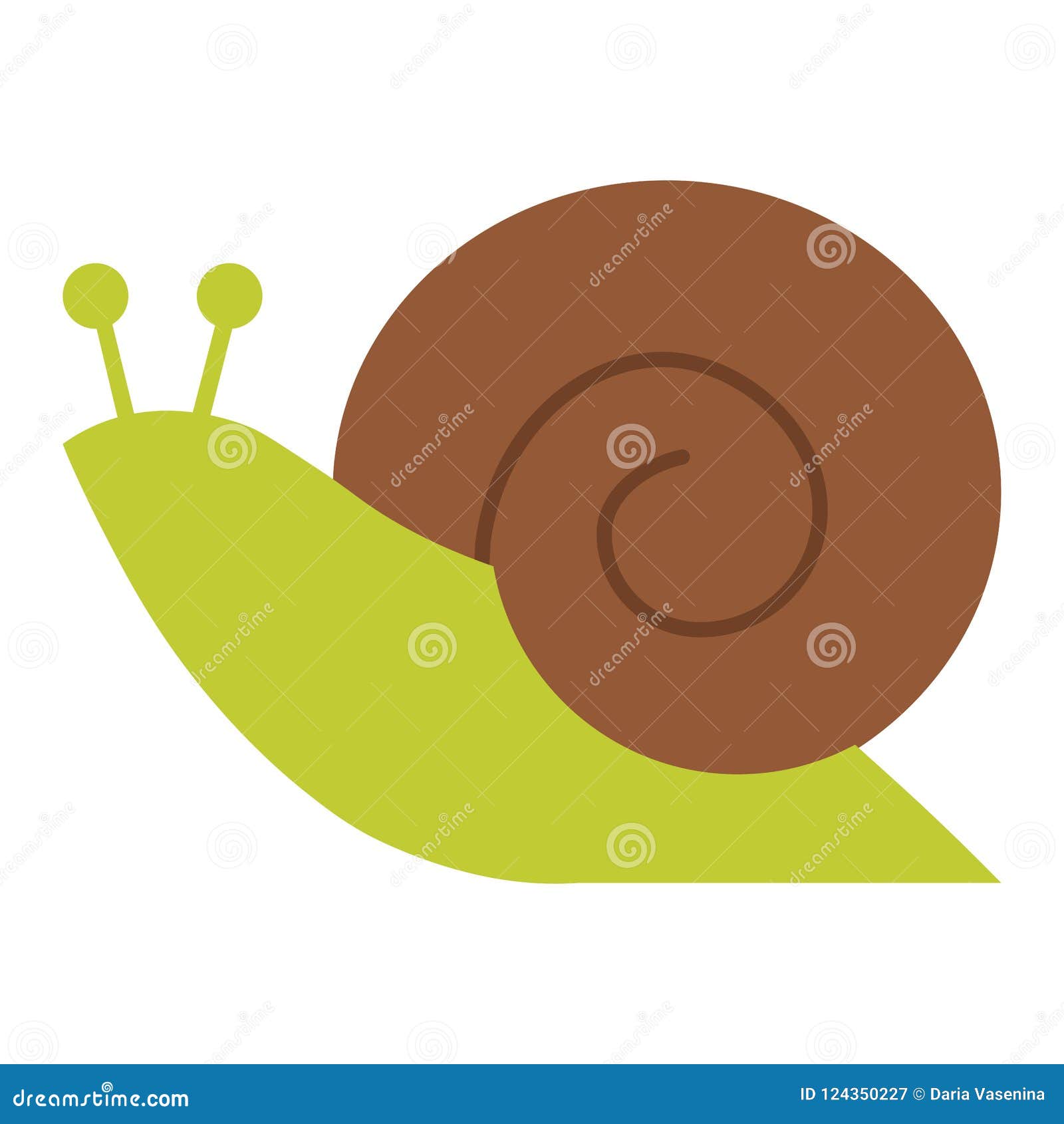 Ícone Do Caracol, Vetor Liso Do Projeto Ilustração do Vetor ...