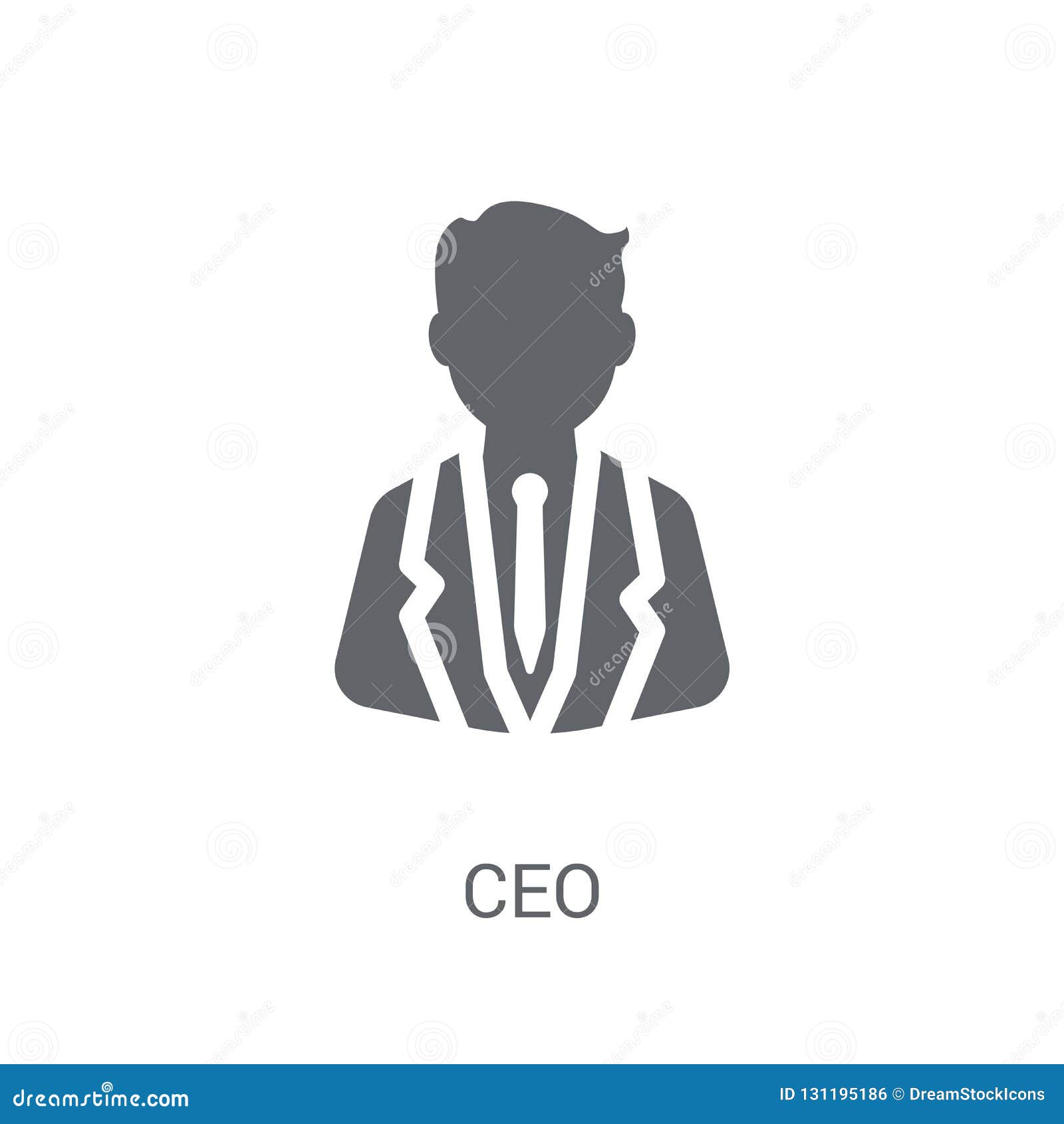 Ícone do CEO ilustração do vetor. Ilustração de gerente - 131195186