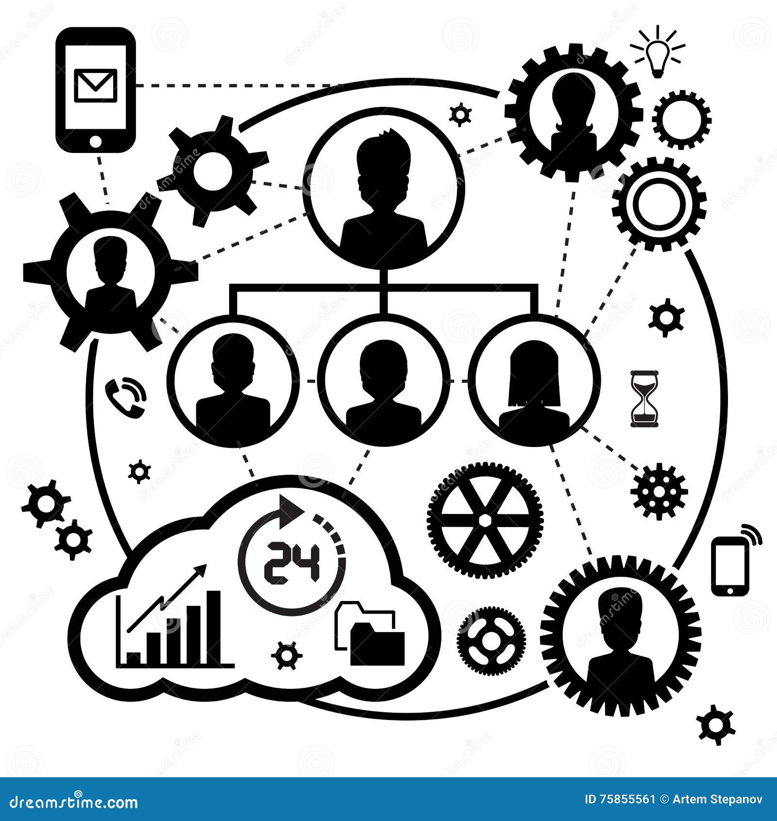 Ícone do CEO ilustração do vetor. Ilustração de isolado - 75855561