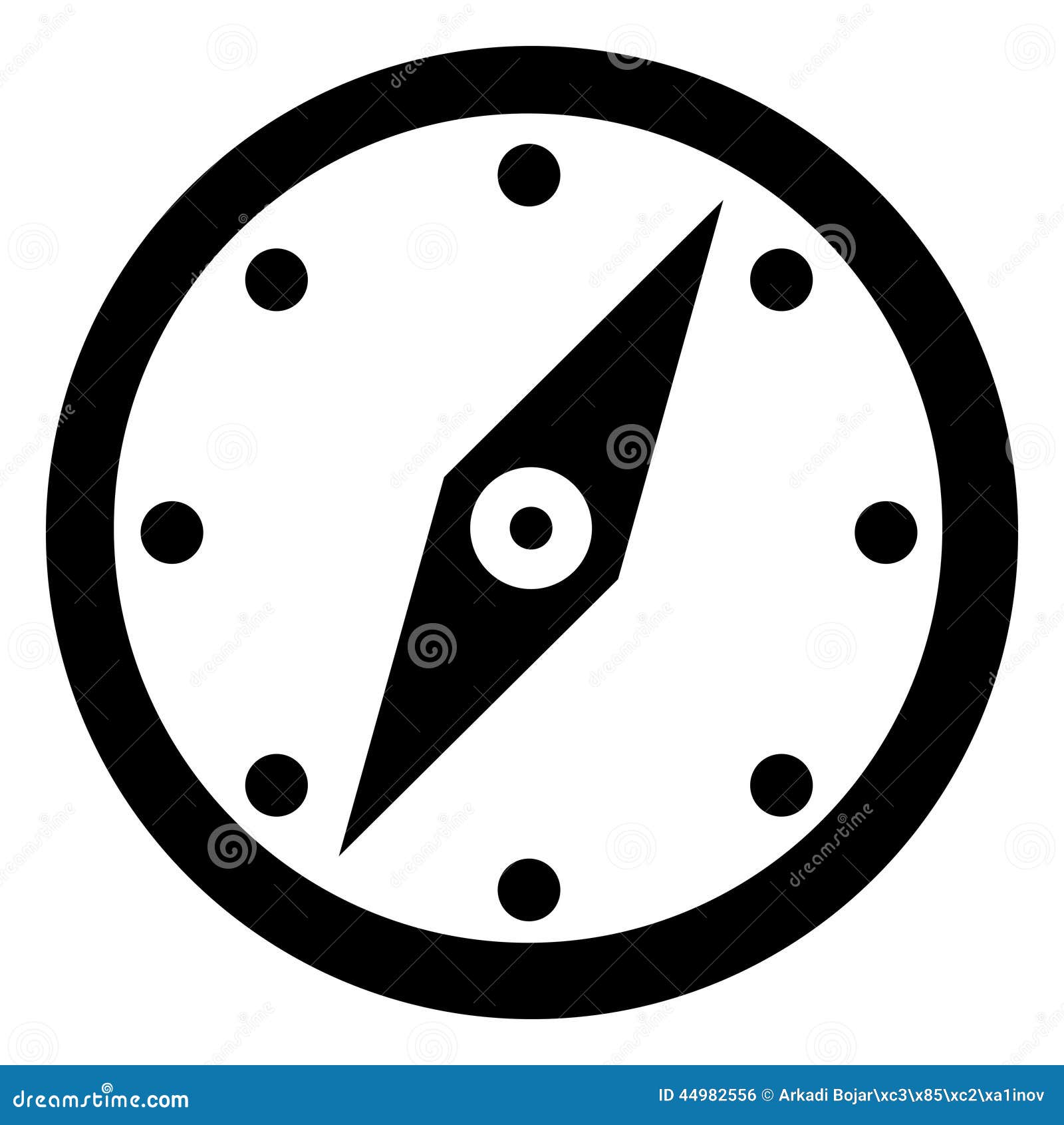 Ícone do compasso ilustração do vetor. Ilustração de preto - 44982556