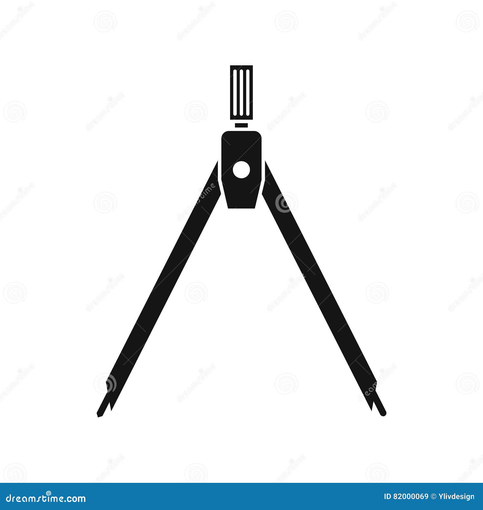 Ícone Do Compasso De Desenho, Estilo Simples Ilustração do Vetor ...