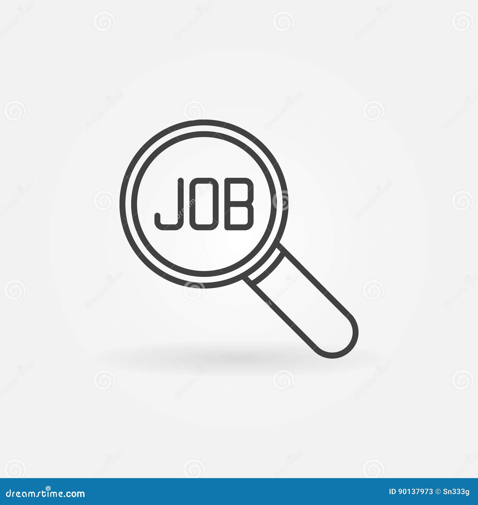 Ícone Do Conceito Da Procura De Emprego Ilustração do Vetor ...