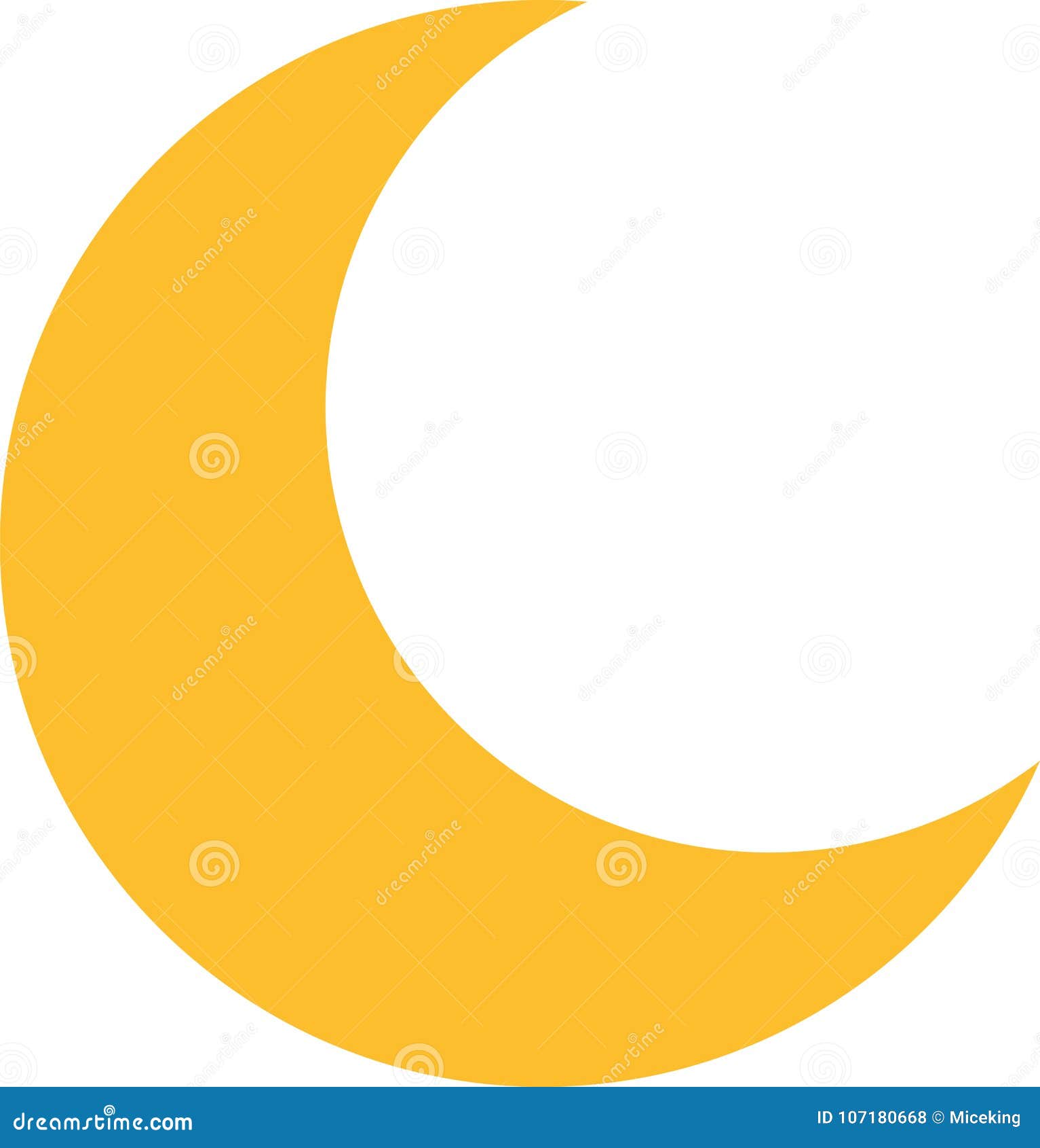 Ícone do crescente da lua ilustração do vetor. Ilustração de vetor ...