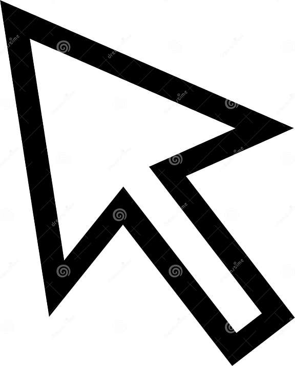 Ícone do cursor do rato ilustração do vetor. Ilustração de detalhes ...