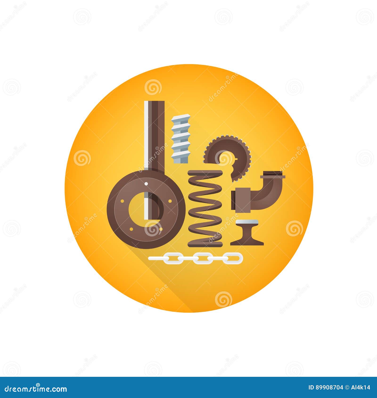 Ícone Do Desperdício Da Sucata De Metal Do Vetor Ilustração do Vetor ...