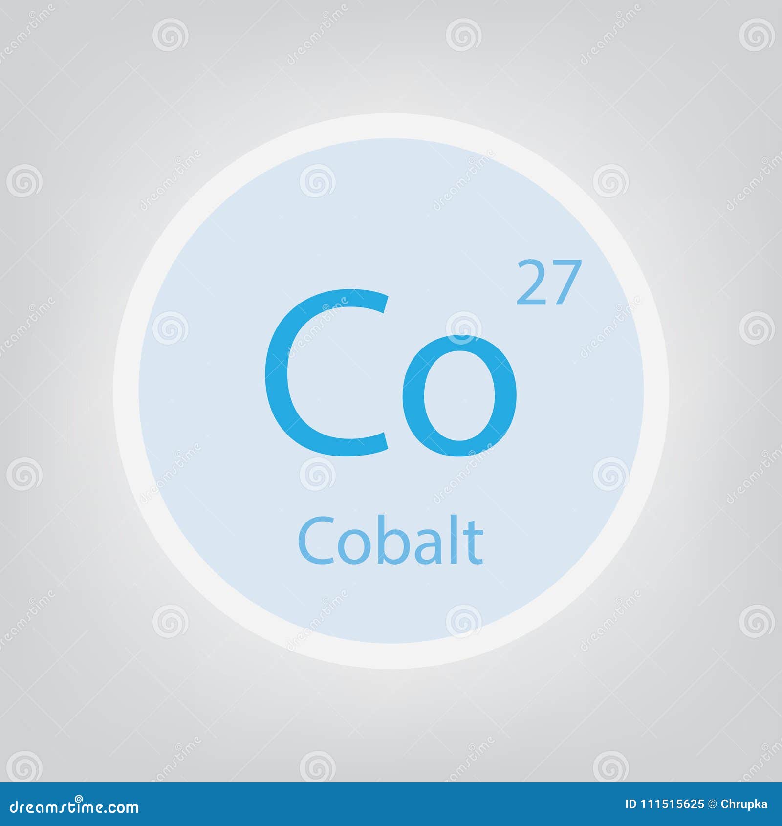 Ícone Do Elemento Químico Do Co Do Cobalto Ilustração do Vetor ...