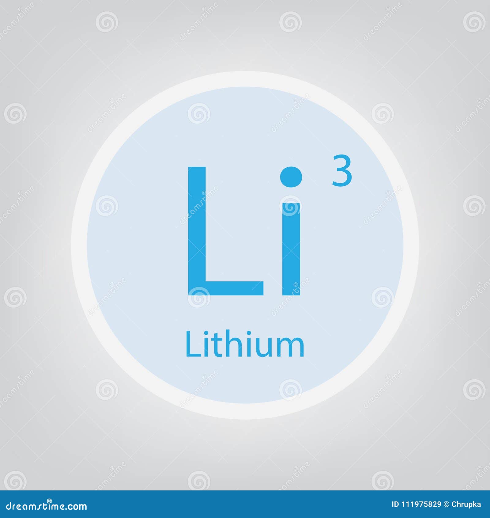 Ícone Do Elemento Químico De Li Do Lítio Ilustração do Vetor ...