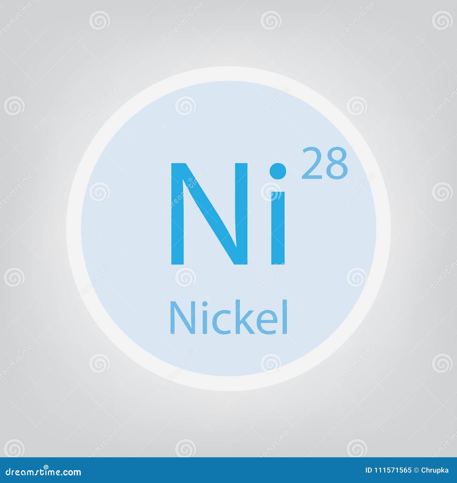 Ícone Do Elemento Químico Do Ni Do Níquel Ilustração do Vetor ...