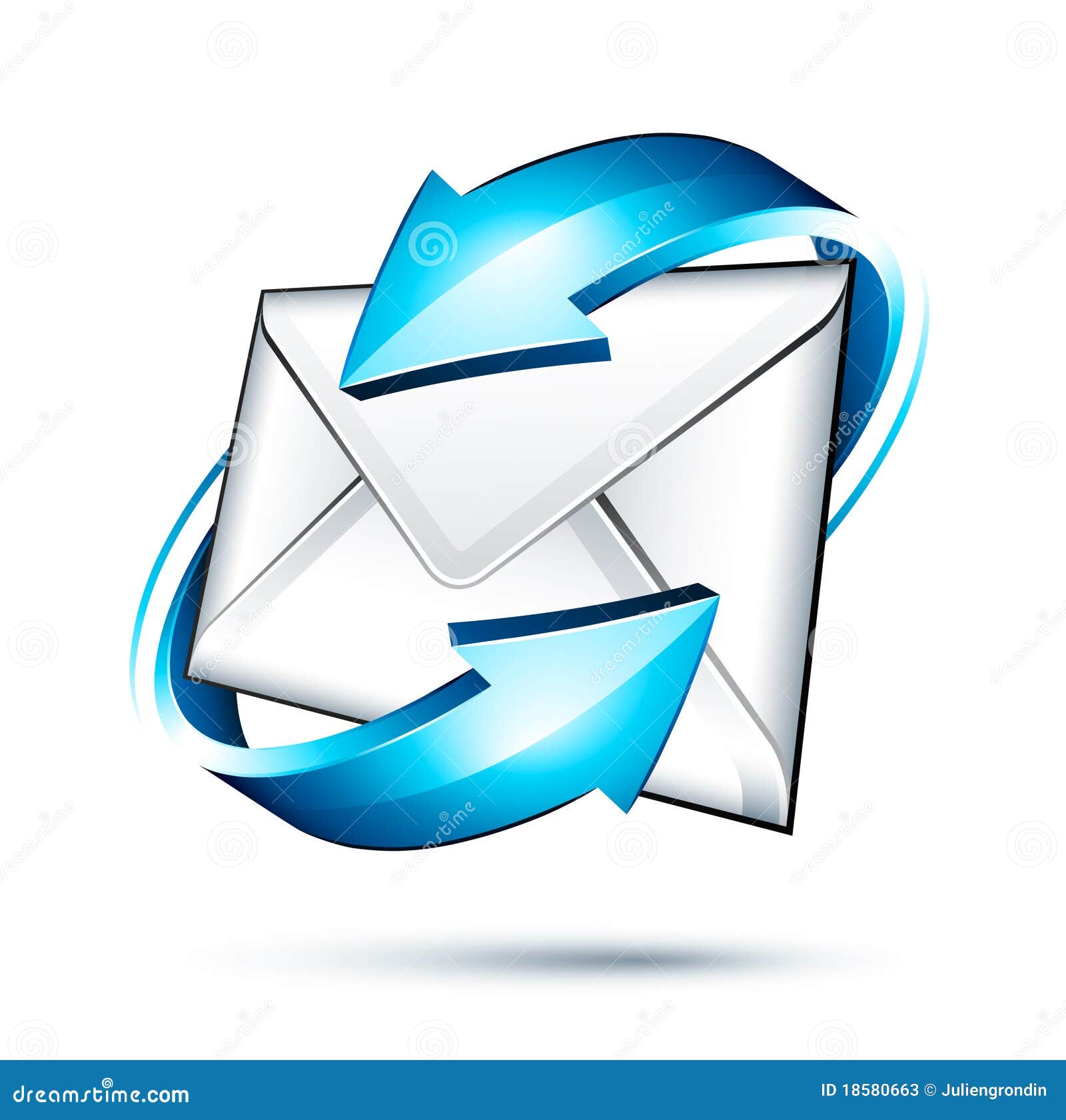 Ícone do email ilustração do vetor. Ilustração de papel - 18580663