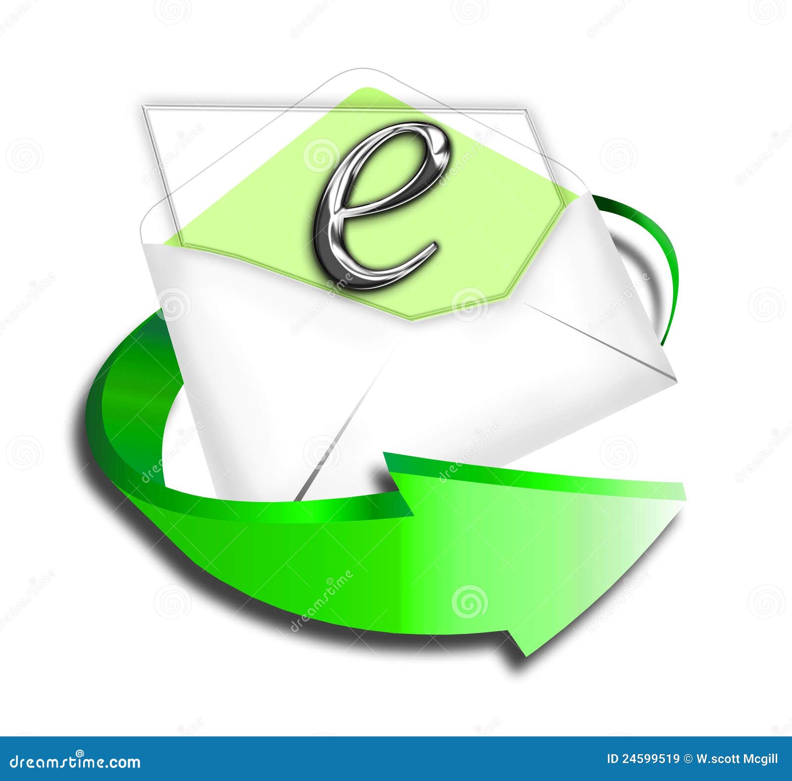 Ícone do email com seta ilustração stock. Ilustração de emita - 24599519