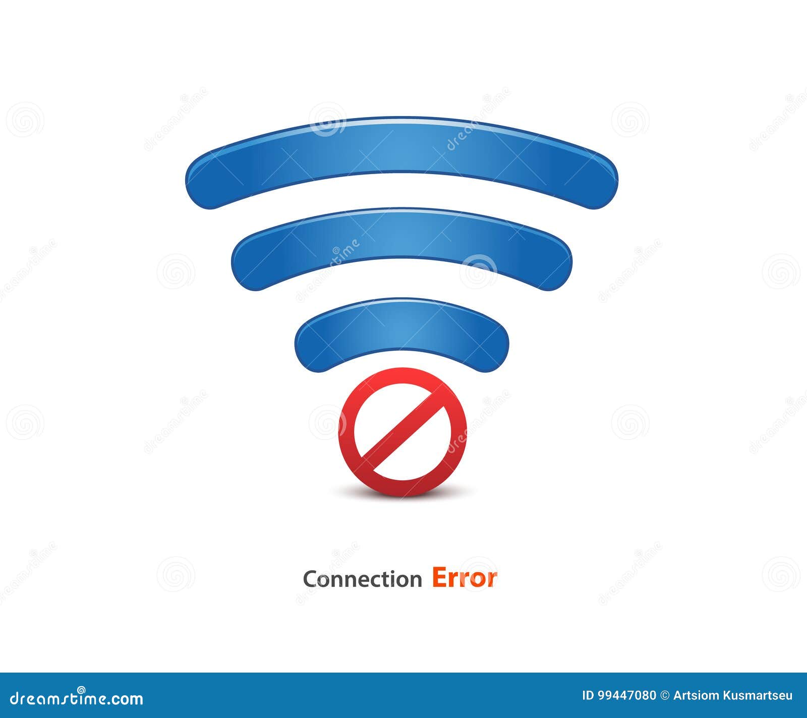 Ícone Do Erro Da Conexão De Wifi Ilustração do Vetor - Ilustração de ...