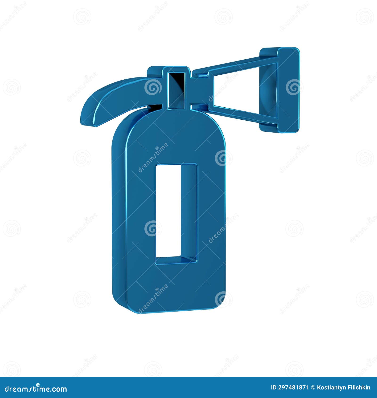 ícone Do Extintor Azul Isolado Sobre Fundo Transparente. Ilustração ...