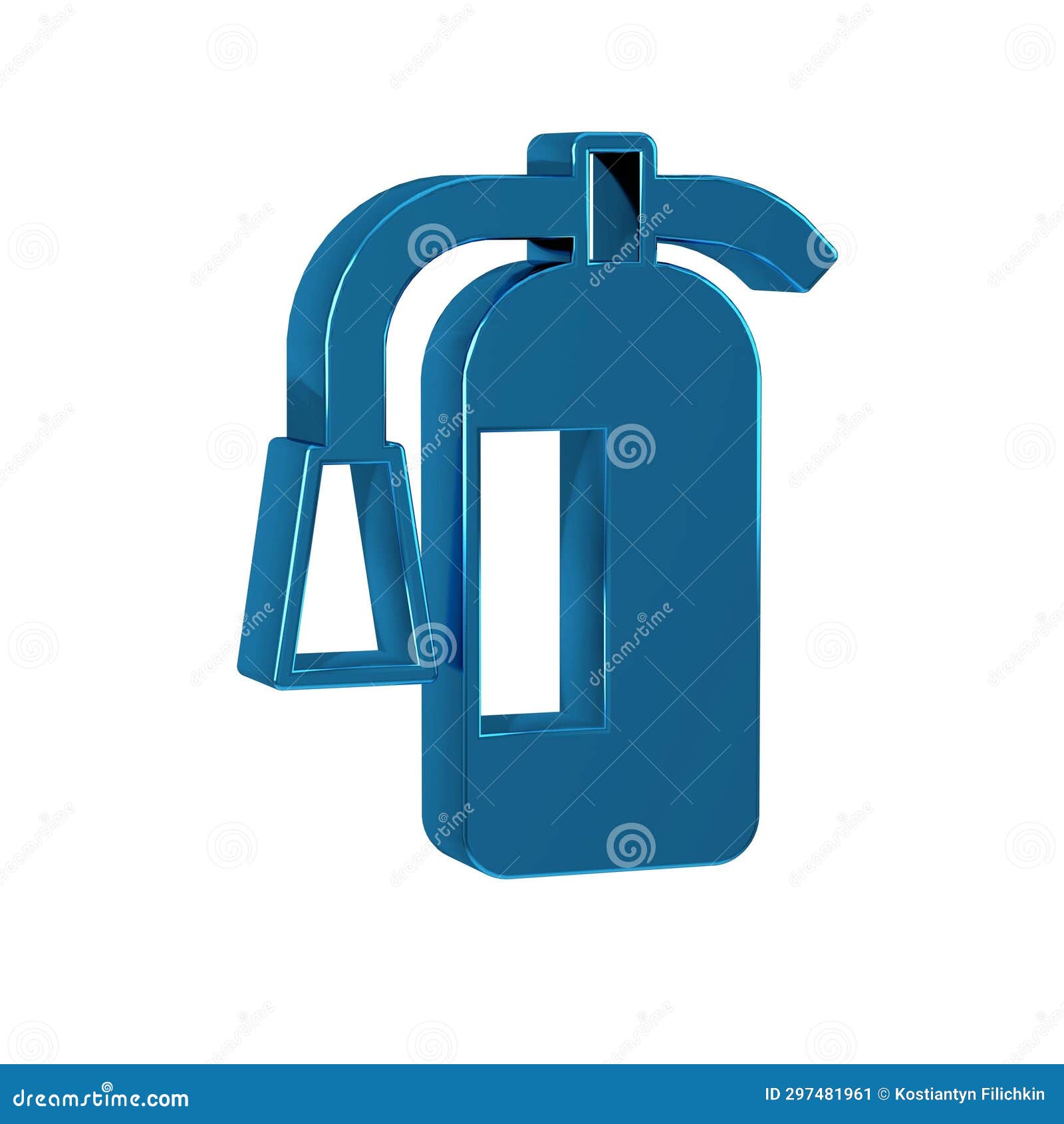 ícone Do Extintor Azul Isolado Sobre Fundo Transparente. Ilustração ...