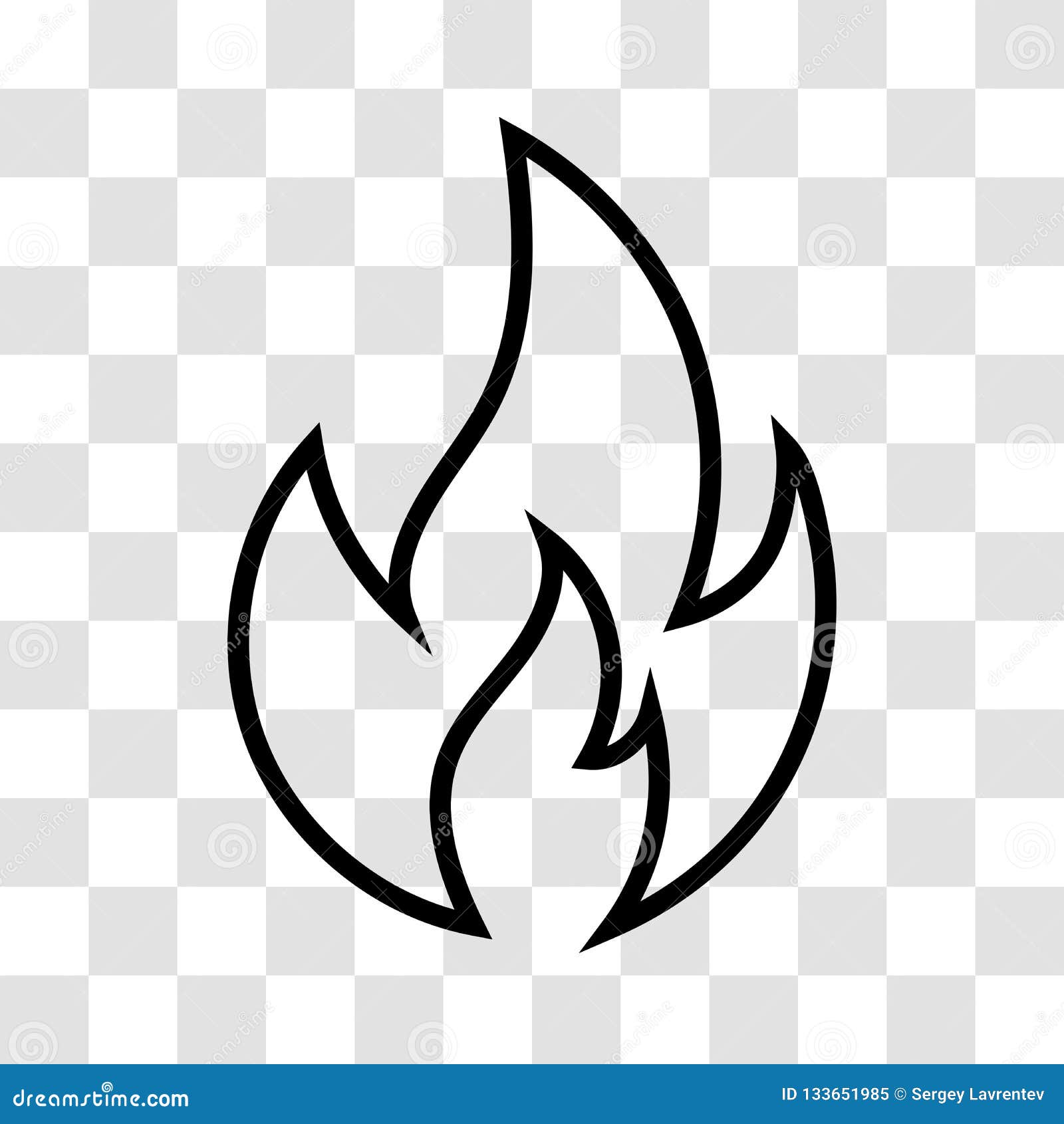 Ícone Do Fogo No Fundo Transparente Ilustração do Vetor - Ilustração de ...