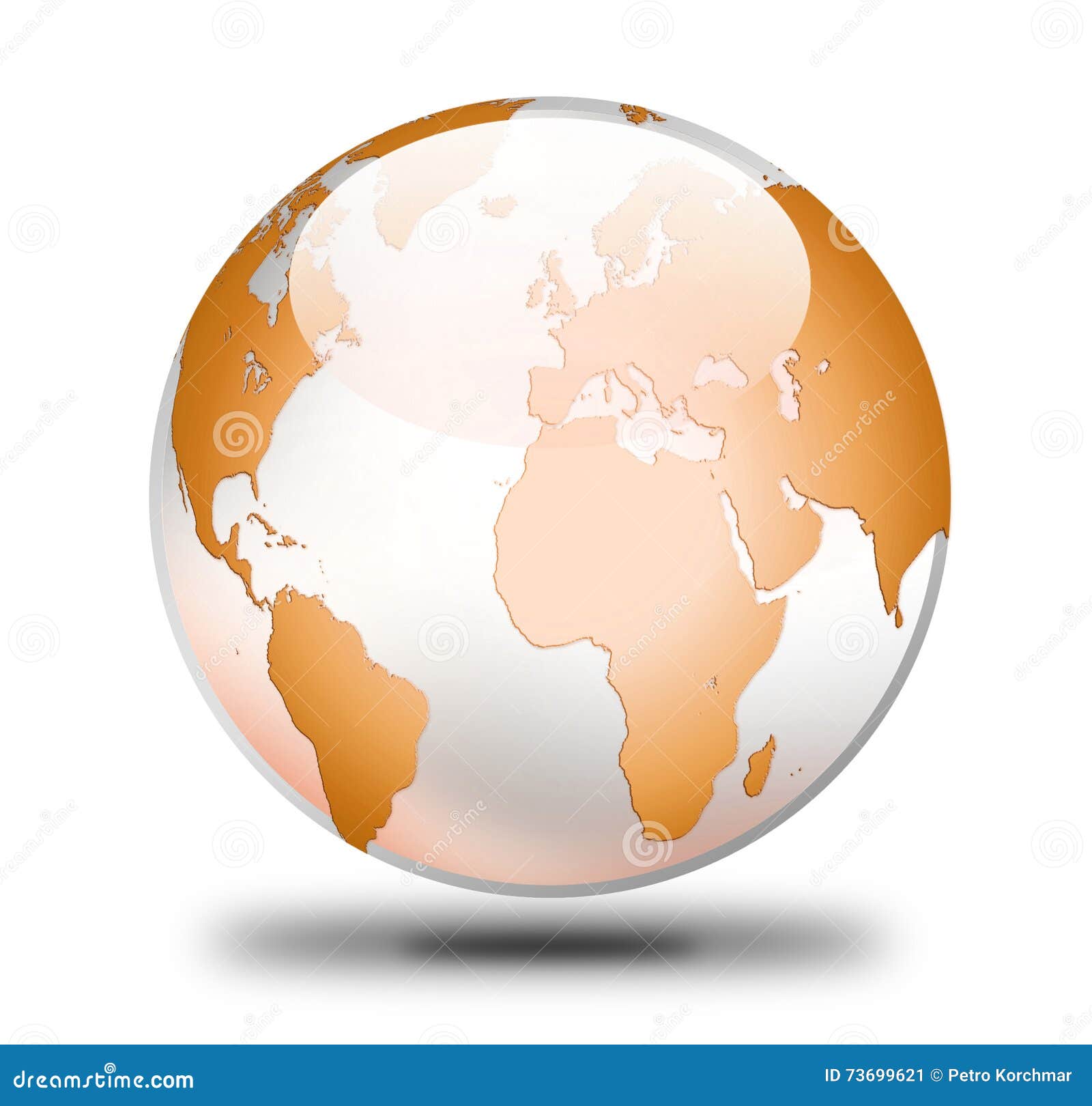 Ícone do globo do mundo ilustração stock. Ilustração de atlas - 73699621