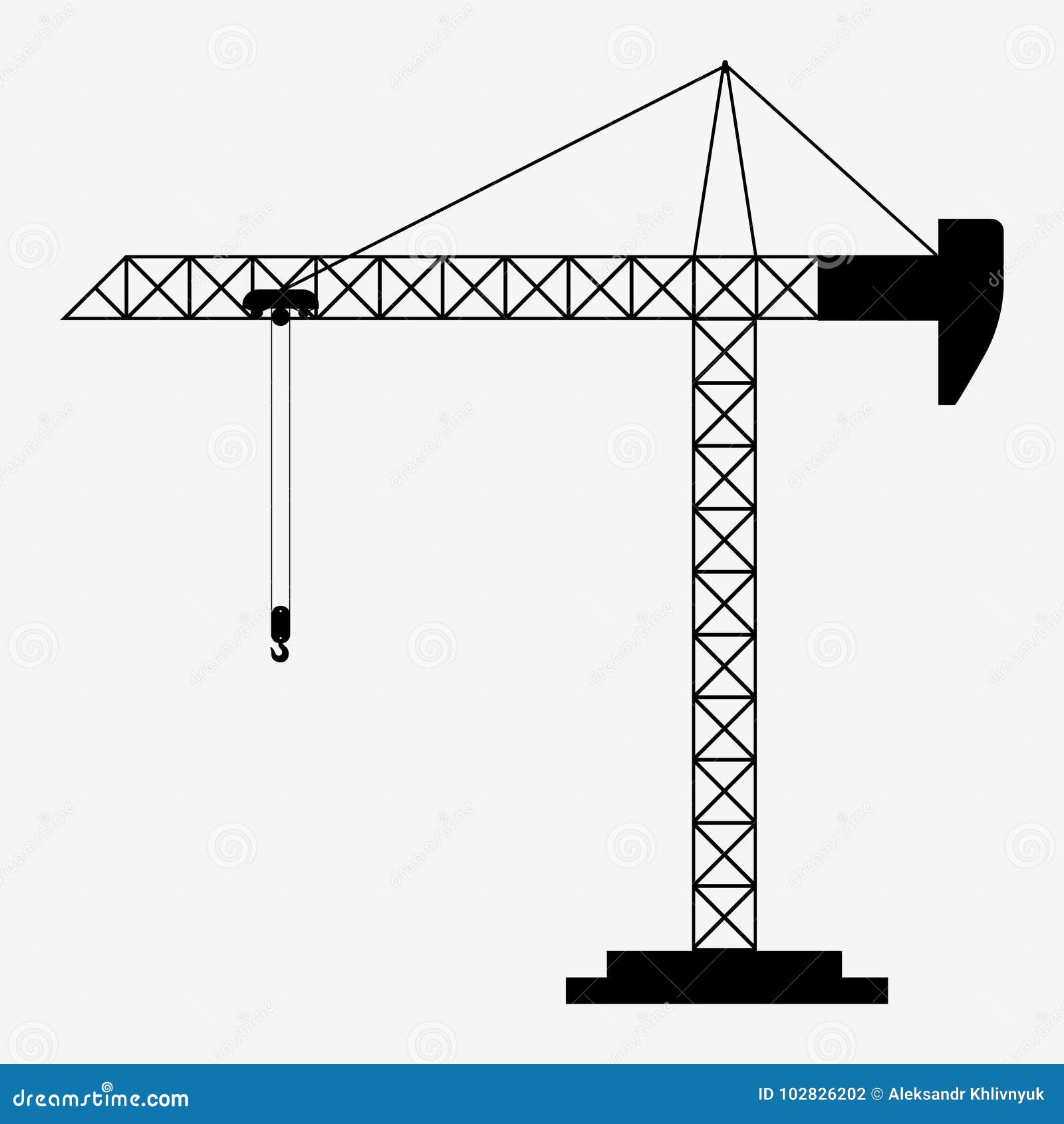Ícone Do Guindaste De Construção Civil Ilustração Stock - Ilustração de ...