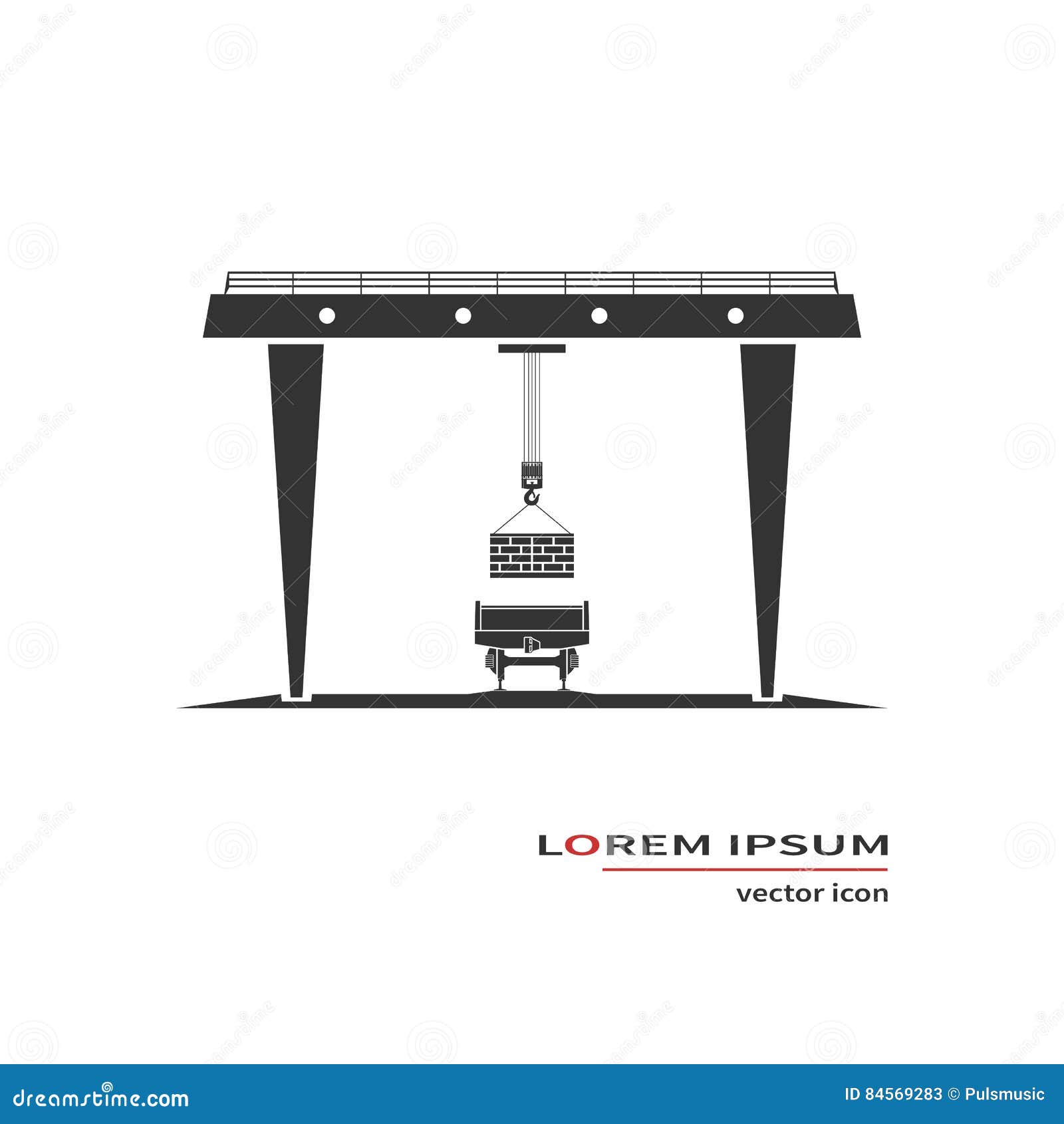 Ícone Do Guindaste De Pórtico Ilustração do Vetor - Ilustração de ...