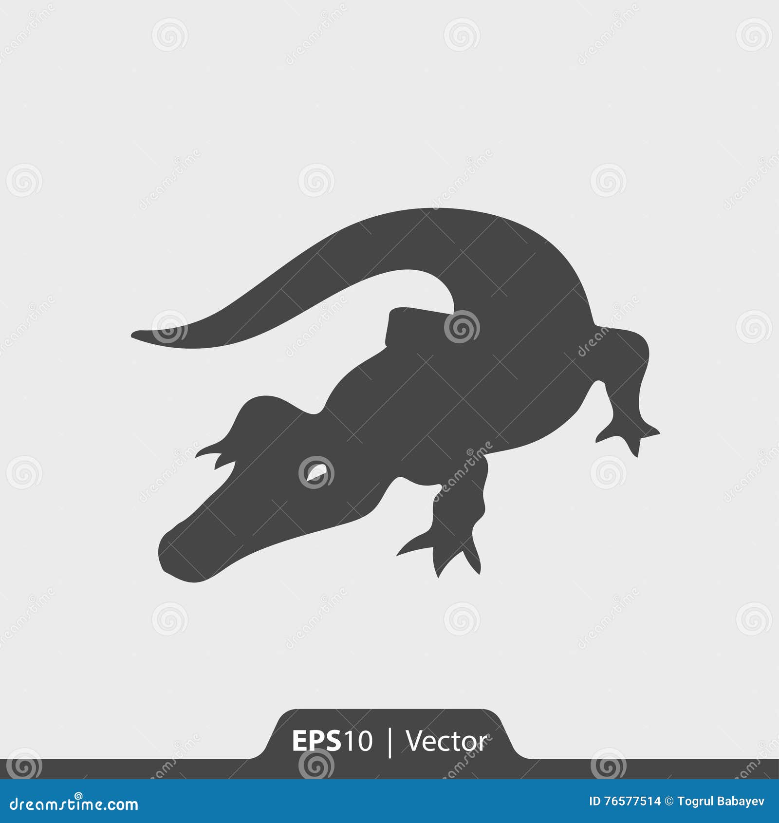 Ícone Do Jacaré Para a Web E O Móbil Ilustração Stock - Ilustração de ...