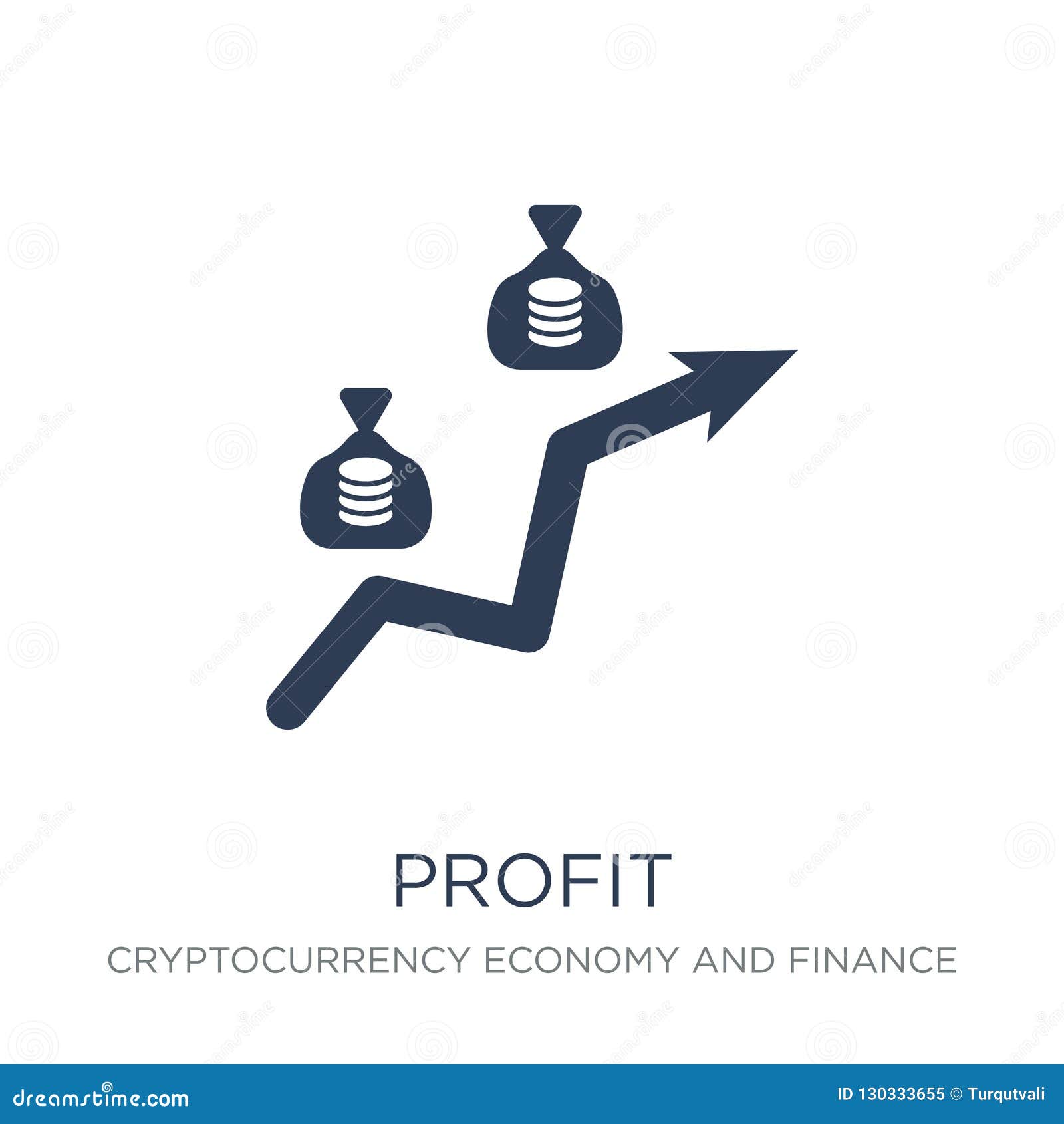 Ícone do lucro ilustração do vetor. Ilustração de economia - 130333655